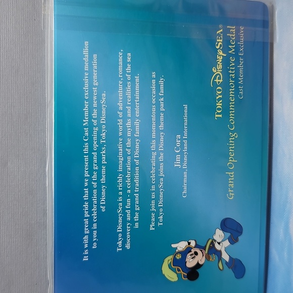Disney | Other | Nib Disney Tokyo Grand Opening Commemorative Medal ...